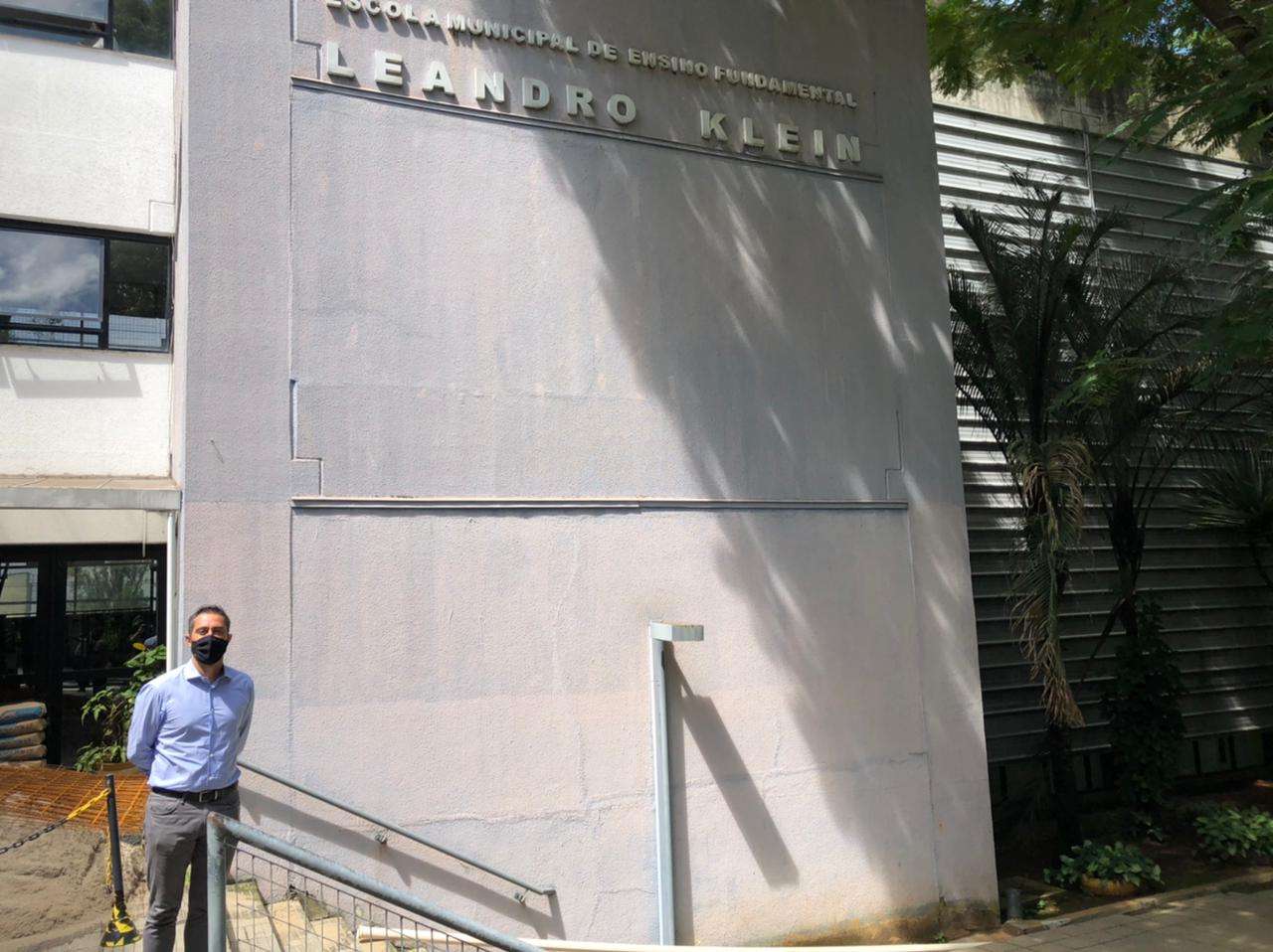 Caio Salgado visita a EMEF Leandro Klein - Caio Salgado